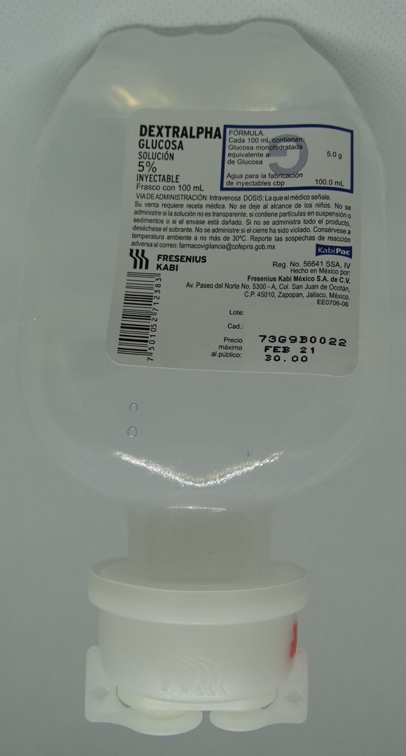 Solución Glucosa 5% de 100ml – Medigroup
