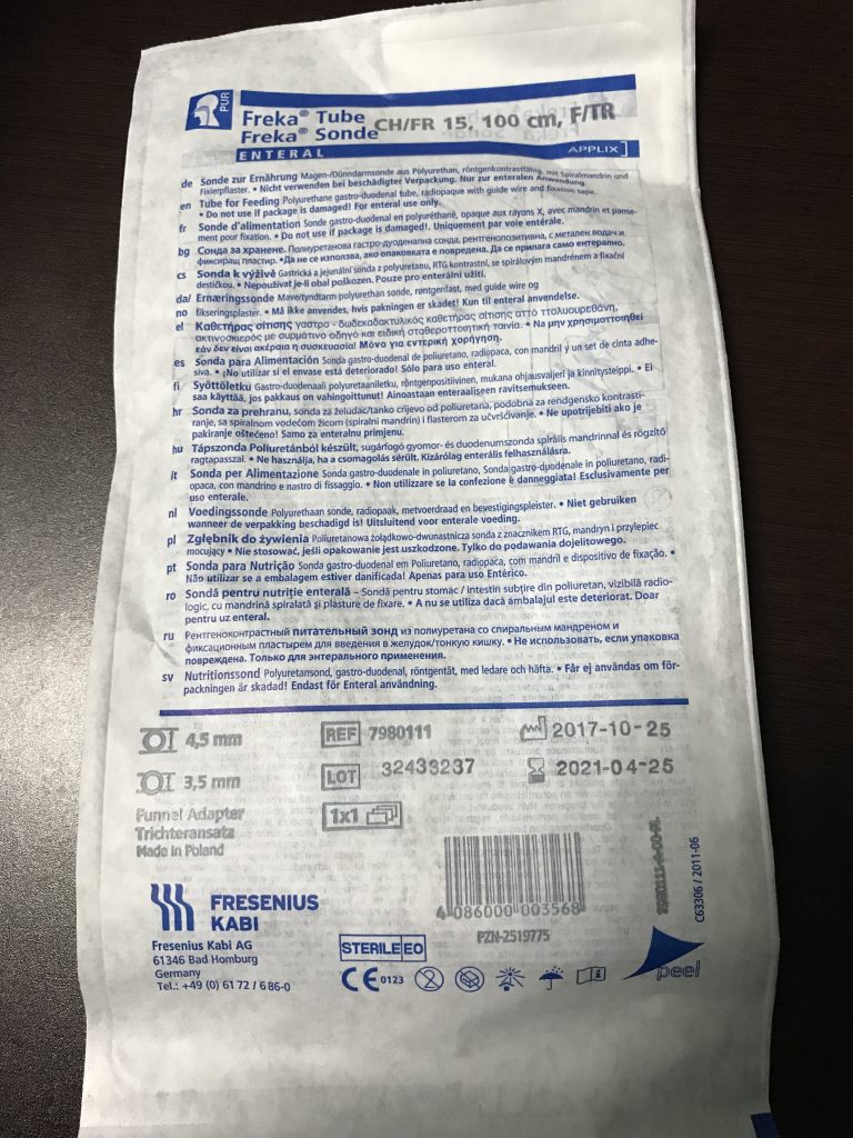 Freka Feeding Tube 15FR/120 CM – Medigroup